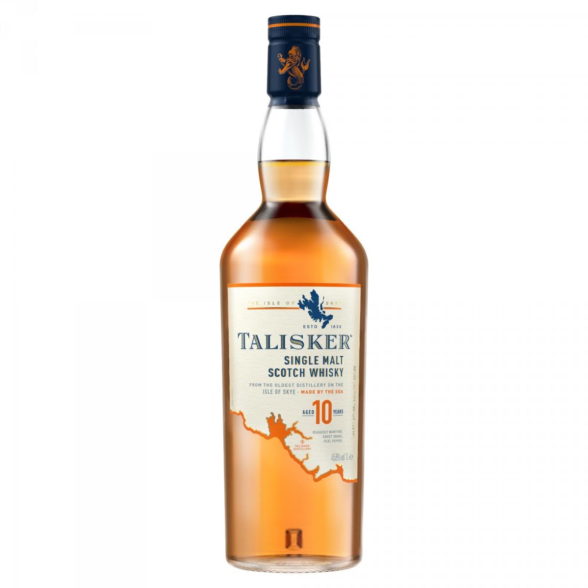 Talisker 10 Year Old Single Malt Scotch Whisky - Aelia Duty Free Lima